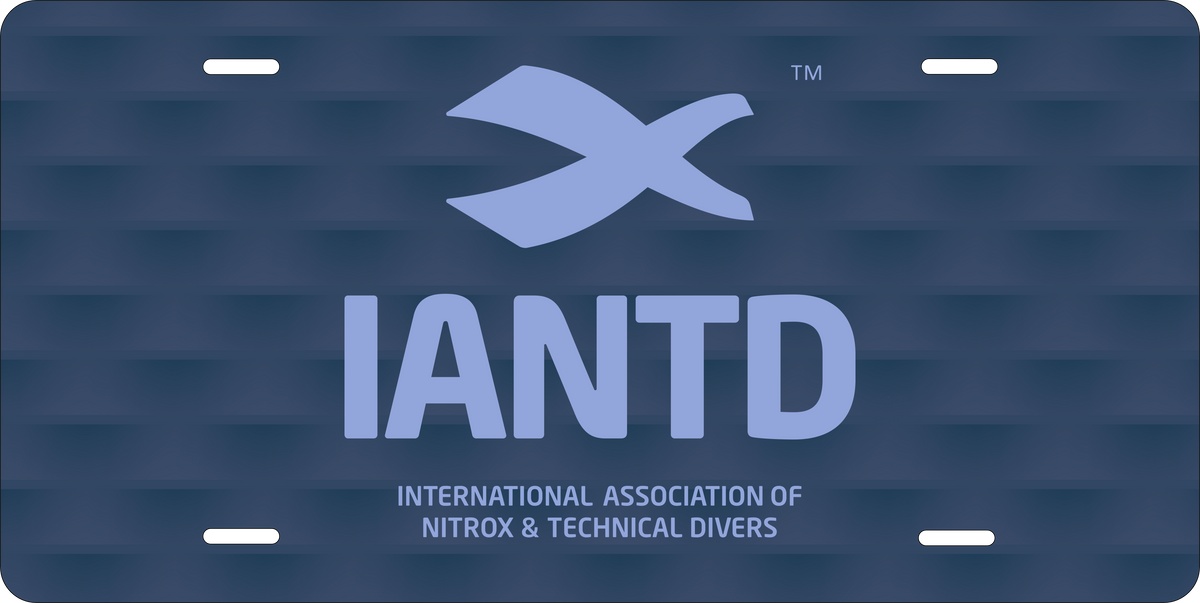 Lincese Plate - Blue Logo – IANTD Store