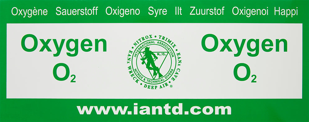 Rebreather Oxygen Decal - Multi-language Decal – IANTD Store